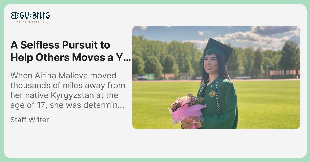 Article / A Selfless Pursuit to Help Others Moves a Young Kyrgyz Half ...