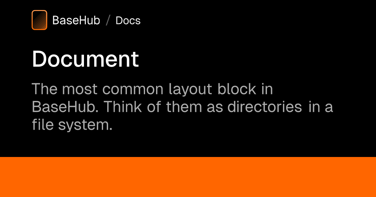 Blocks Reference Document Basehub Docs
