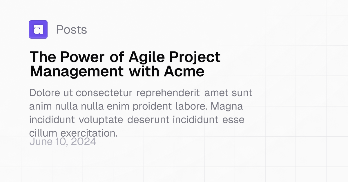 The Power of Agile Project Management with Acme — PromptBox