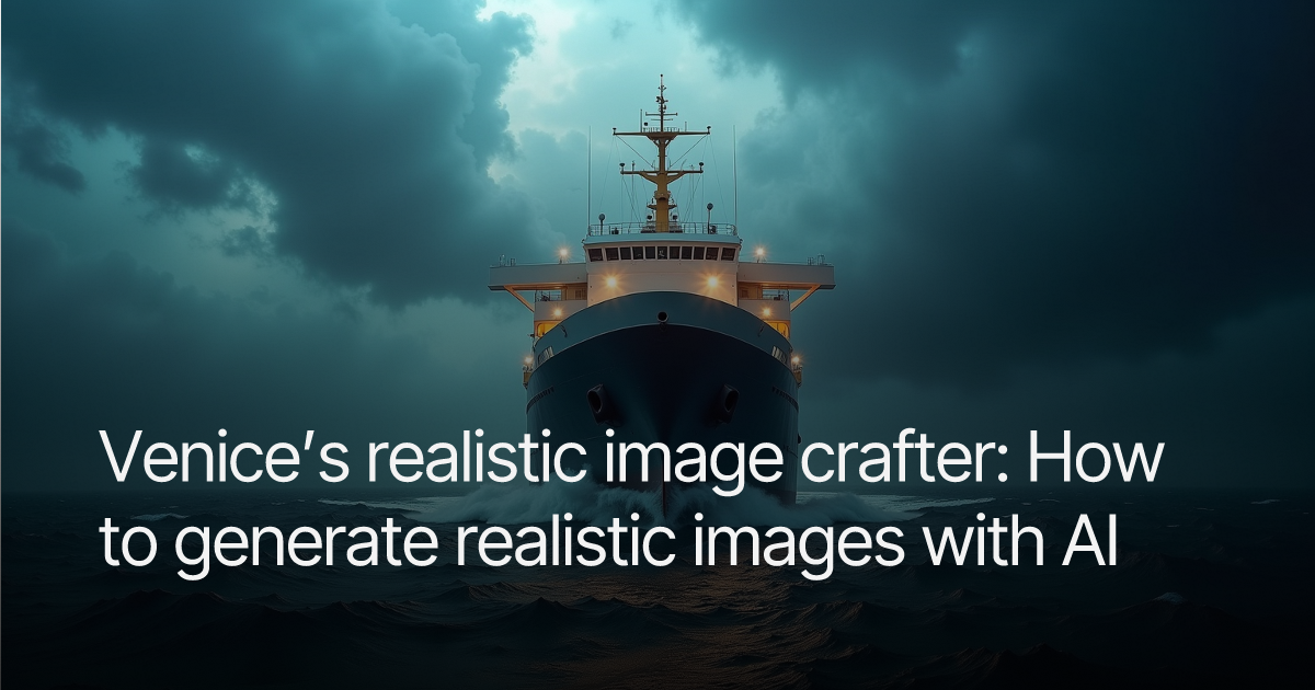Venice’s realistic image crafter: How to generate realistic images with AI