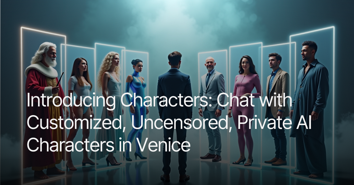 Introducing Characters: Chat with Customized, Uncensored, Private AI Characters in Venice