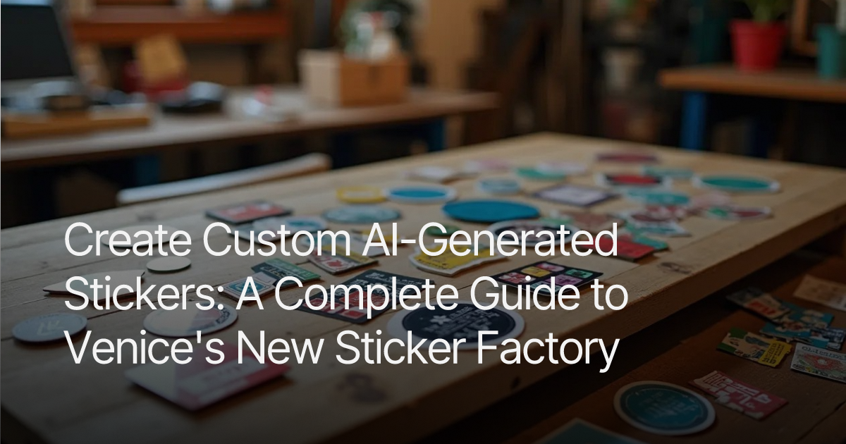 Create Custom AI-Generated Stickers: A Complete Guide to Venice's New ...