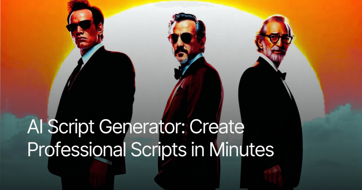 AI Script Generator: Create Professional Scripts in Minutes