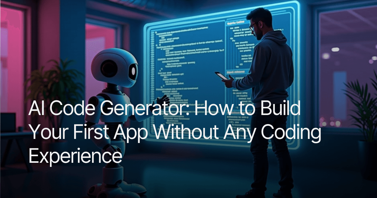 AI Code Generator: How to Build Your First App Without Any Coding Experience