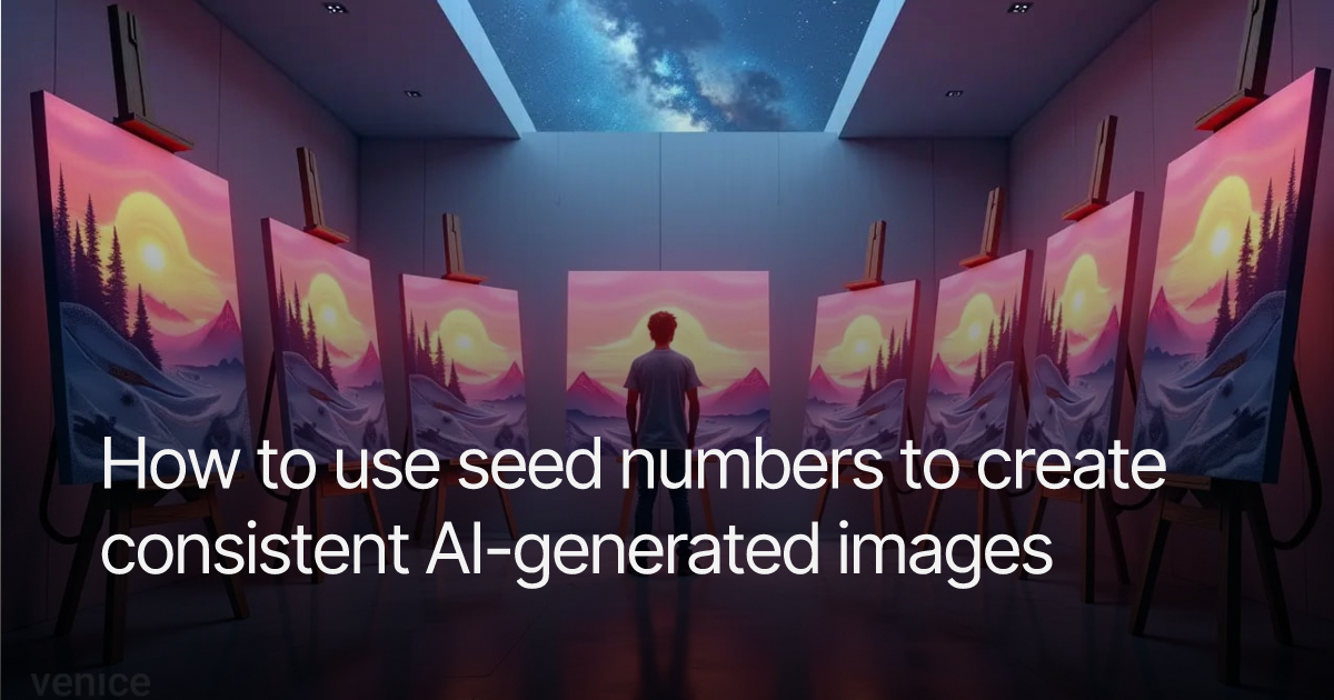 How to use seed numbers to create consistent AI-generated images