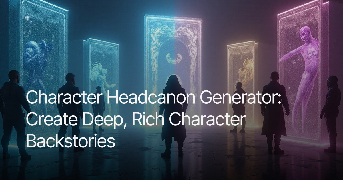 Character Headcanon Generator: Create Deep, Rich Character Backstories