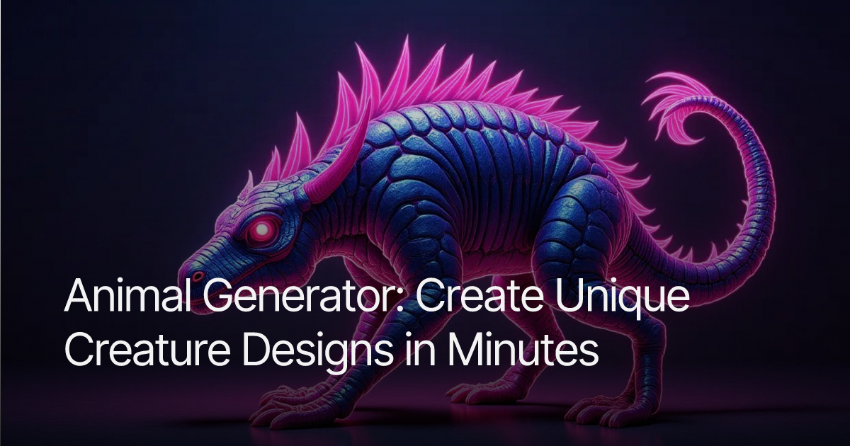 Animal Generator: Create Unique Creature Designs in Minutes