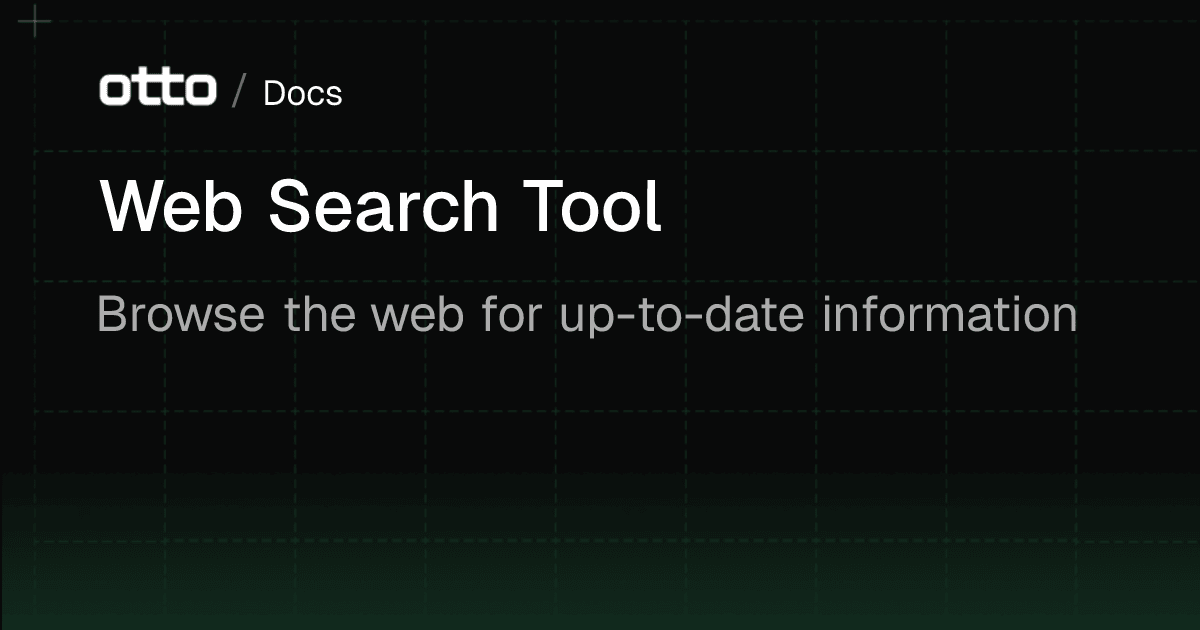 Docs / Web Search Tool — Ottogrid Docs
