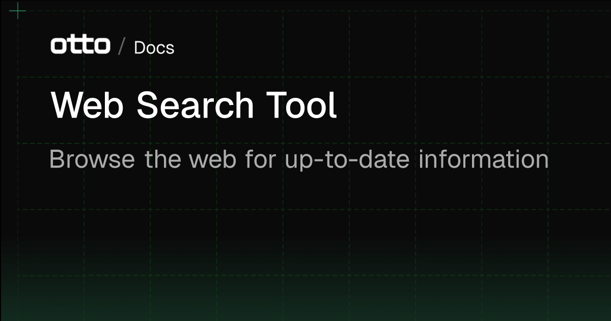 Docs / Web Search Tool — Ottogrid Docs