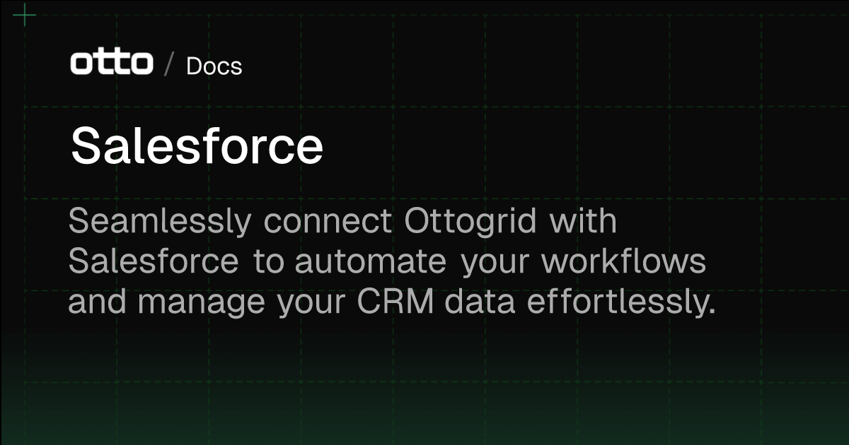 Docs / Salesforce — Ottogrid Docs