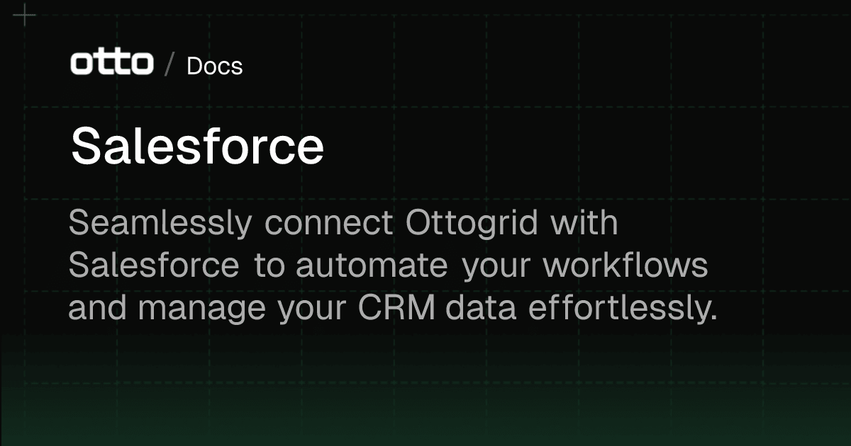 Docs / Salesforce — Ottogrid Docs