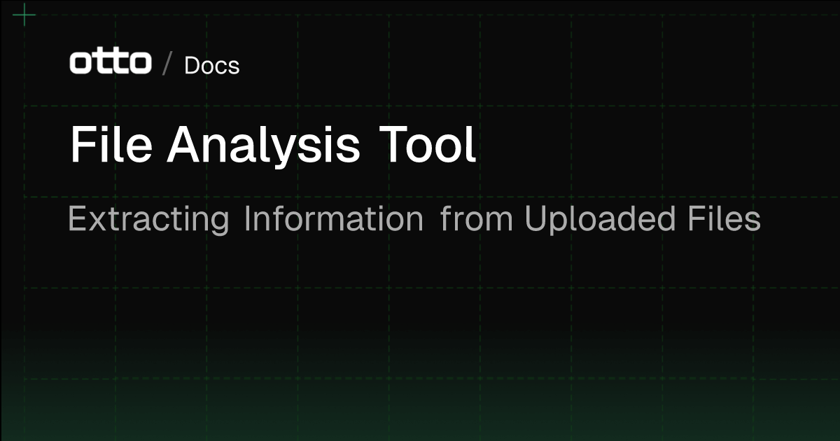 Docs / File Analysis Tool — Ottogrid Docs