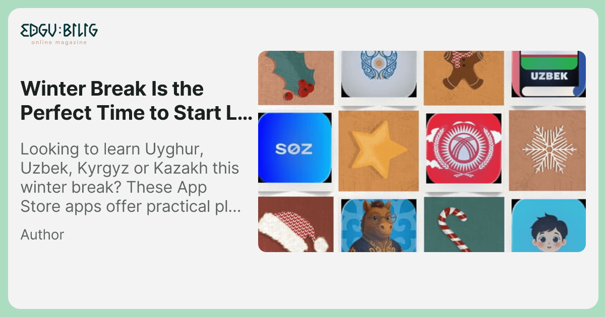 Article / Winter Break Is the Perfect Time to Start Learning a Regional ...