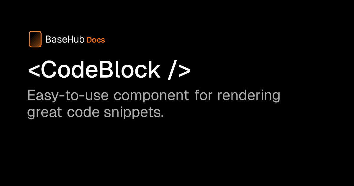 API Reference / — BaseHub Docs