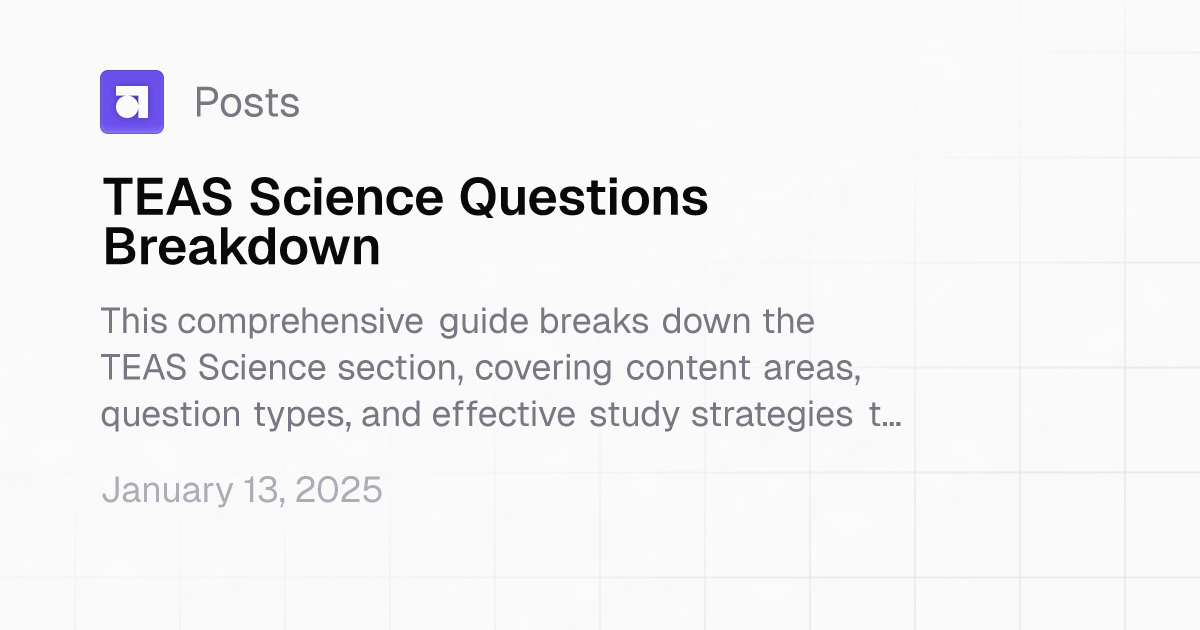 TEAS Science Questions Breakdown | Study Guide Maker