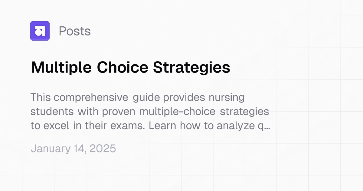 Multiple Choice Strategies | Study Guide Maker