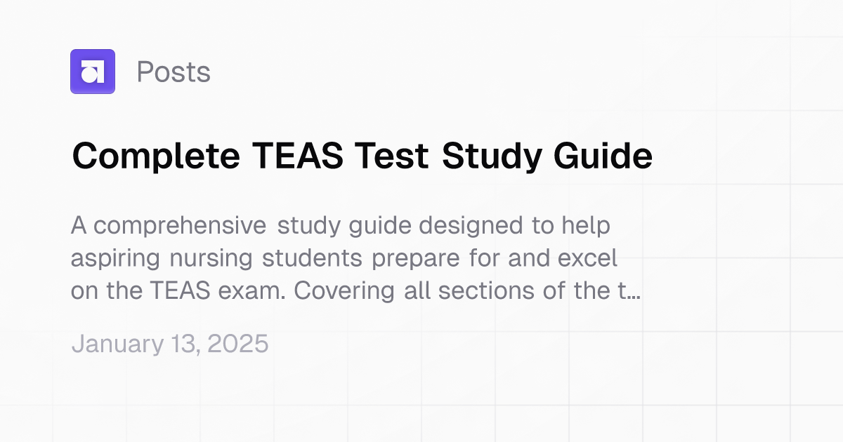 Complete TEAS Test Study Guide | Study Guide Maker