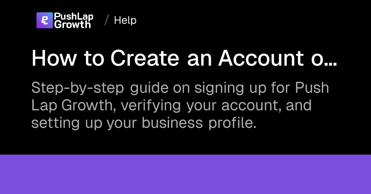 How to Create an Account on Push Lap Growth - Getting Started | Push ...